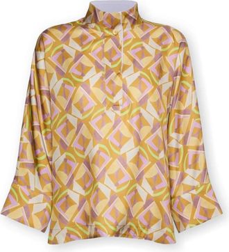 Elena Miro Femme, Blouses et Chemises, Multicolore, Taille: 36 FR Blouse Imprim&eacute;e en Viscose