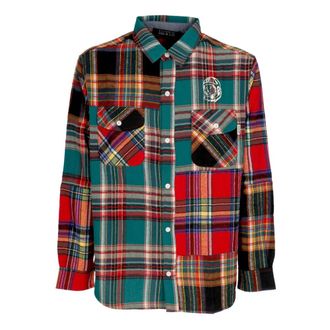 Billionaire Boys Club Langarm Patchwork Karohemd - - Shirts - Herren - Mehrfarbig - L