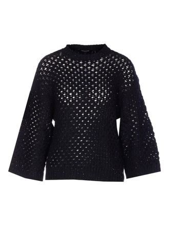 Fabiana Filippi sequin-detail crew-neck sweater - Blau