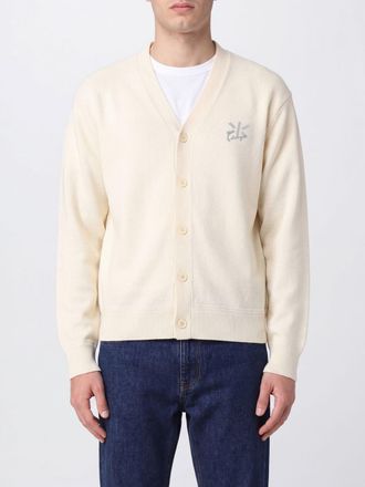 Kenzo Cardigan en m&eacute;lange de laine et cachemire avec col en V et logo contrastant