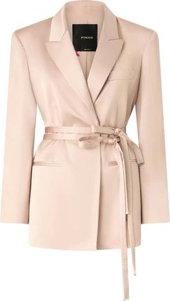 Pinko Pinko, Femme, Vestes, Beige, Taille: 32 FR Rapa Giacca Satin