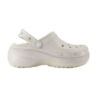 Crocs Womens Cushioned Lightweight Clog Slipper Gray Synthetic