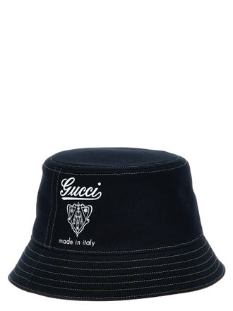 Gucci GU310106BM Cotton Bucket Hat - Navy