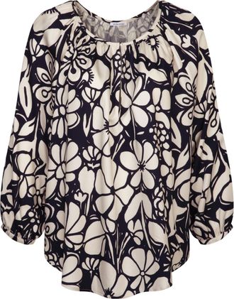 Seidensticker Damen Shirtbluse - Fashion Bluse - Regular Fit - Rundhalsausschnitt - 3/4-Arm - 100% Viskose