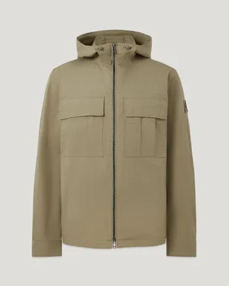 Belstaff Surchemise Container Pour Homme Compact Technical Cotton Vert Arm&eacute;e 2xl