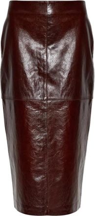 Sportmax Lederrock Lappole - - Skirts - Damen - Braun - 2XS
