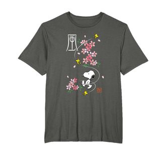 Peanuts Erdn&uuml;sse Snoopy & Woodstock Japan Cherry Blossom T-Shirt