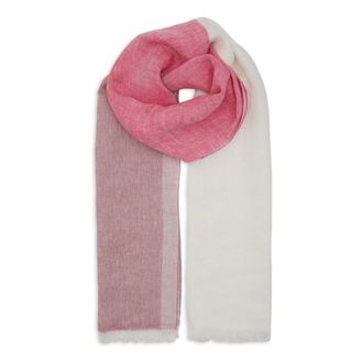 Gallo Gallo, unisex, Accessoires, Multicolore, Taille: ONE Size Écharpe unisexe en lin fuchsia à motif tricolore