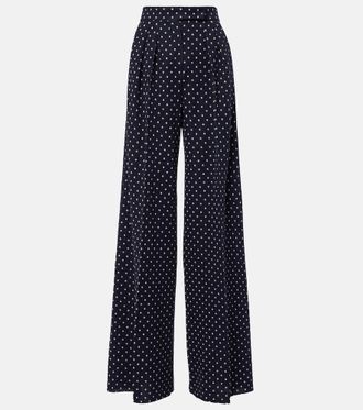 Max Mara Hose aus Jersey mit Polka-Dots