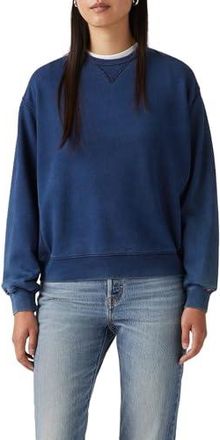 Levi's Femme Sweat-Shirt col Rond Heritage Medium Indigo Blue L