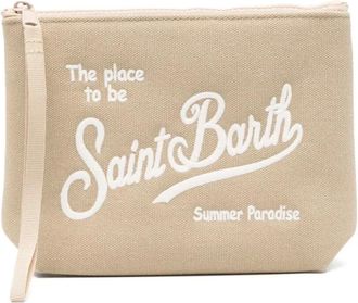 MC2 Saint Barth Femme, Sacs, Beige, Taille: ONE Size Aline Canvas Clutch