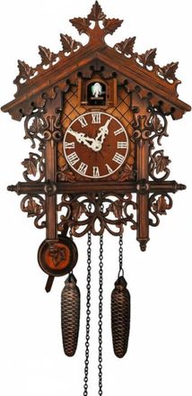 Baoblaze H&ouml;lzerne Retro Kuckucksuhr Wanduhren Bauernhausuhr Windchime, Haus