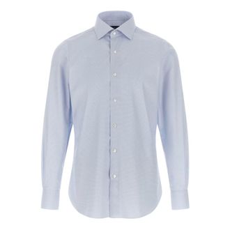 Finamore Homme, Chemises, Bleu, Taille: L Chemise Napoli