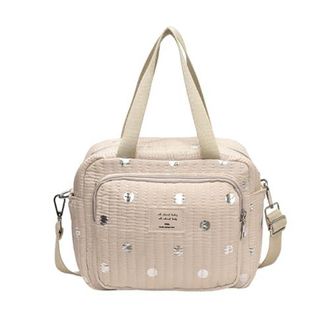 Generic Petit sac &agrave; langer fourre-tout avec plusieurs poches, sac &agrave; langer &agrave; bandouli&egrave;re, mini sac &agrave; main, bandouli&egrave;re r&eacute;glable pour maman et papa, beige, 400