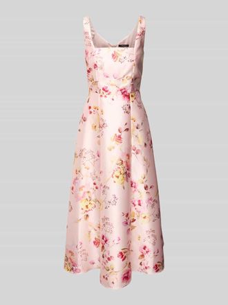 Swing Cocktailkleid mit Karree-Ausschnitt