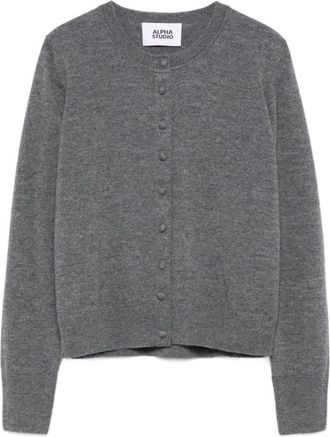 Alpha Studio Femme, Pulls, Gris, Taille: 40 FR Pull en Laine Gris pour Femmes