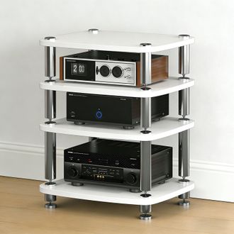 Generic HiFi Regal AV-Medienst&auml;nder mit 1-4 Ebenen, HiFi-Lautsprecherschrank mit Vibrationsd&auml;mpfung, Regal for Unterhaltungselektronik und Videospielkonsolen 