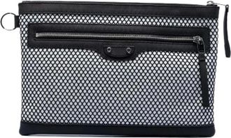 Balenciaga Pre-owned Mesh Clutch - Femme - Pre-owned - Noir - Taille: ONE Size