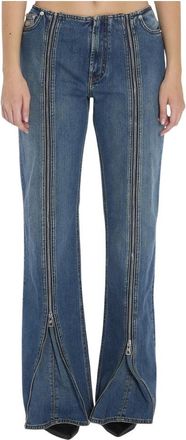 Jean Paul Gaultier Femme, Jeans, Bleu, Taille: W27 Zipper Flare Denim Jeans