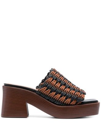 Tod's mules &agrave; talon &eacute;pais - Marron