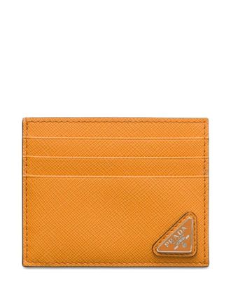 Prada Kartenetui mit Logo - Orange