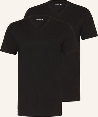 Lacoste 2er-Pack V-Unterhemden schwarz