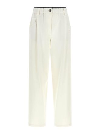 Brunello Cucinelli Pantalons D&eacute;contract&eacute;s - Blanc