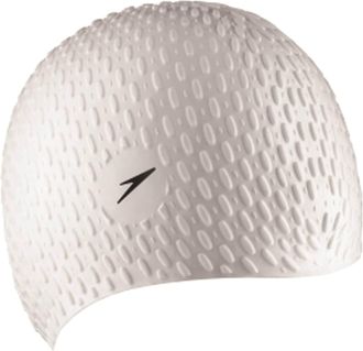 Speedo Unisex Erwachsene Bubble Active+ Badekappe | Strukturiertes Design Trainingshilfen, Wei&szlig;, Einheitsgr&ouml;&szlig;e