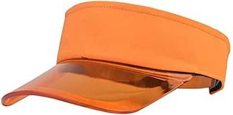 Generic Little Hat Pts20 Casquette &agrave; visi&egrave;re pour femme Couleur unie, Orange, Taille unique