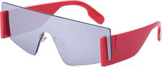 Generic Lunettes de soleil design 2025 pour dames sans monture à verres amovibles à jambes larges (couleur : F, taille : moyenne)