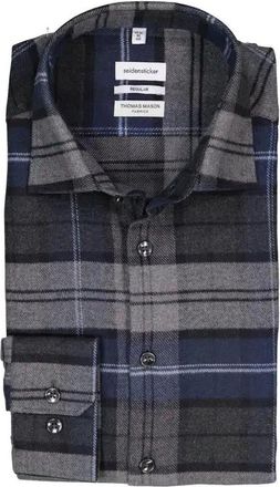 Seidensticker Seidensticker Herren Hemd blau Flanell