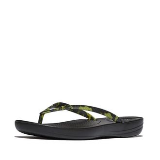 FitFlop Femme Iqushion Leopard Flip-Flops Tongues, M&eacute;lange de citronnelle, 38 EU