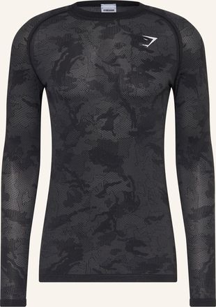 Gymshark Gymshark Longsleeve Geo Seamless schwarz