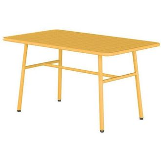 Vente-Unique Vente-unique - Table basse de jardin en m&eacute;tal - Jaune moutarde - mirmande de mylia