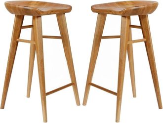 Generic Barhocker aus Holz, r&uuml;ckenlehnenloser Tresenstuhl, K&uuml;chen-Fr&uuml;hst&uuml;cksbarstuhl mit Fu&szlig;st&uuml;tze, ergonomisch geformter Barhocker f&uuml;r Lounges