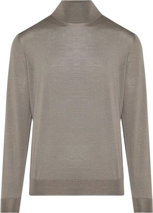 Lardini Homme, Pulls, Beige, Taille: L Pull à col roulé en laine vierge Fabriqué en Italie