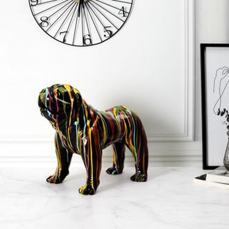 The Home Deco Factory The Home Deco Factory - Statuette molosse en r&eacute;sine 50 cm