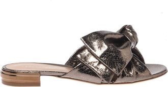 Baldinini Femme, Chaussures, Jaune, Taille: 37 EU Mule en cuir lamin&eacute; craquel&eacute;