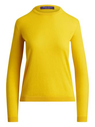 Ralph Lauren Collection Kaschmirpullover mit Rundhalsausschnitt - Gelb
