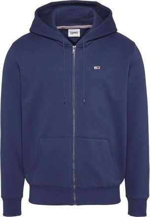 Tommy Jeans Homme, Sweatshirts et sweats &agrave; capuche, Bleu, Taille: S Sweat zipp&eacute; logo brod&eacute; - Tommy Jeans