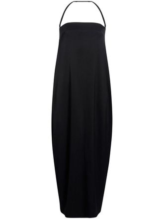 Another Tomorrow Maxikleid mit Neckholder - Schwarz