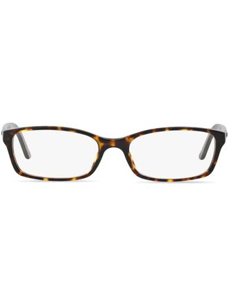 Burberry Sunglasses lunettes de vue rectangulaires à plaque logo - Marron