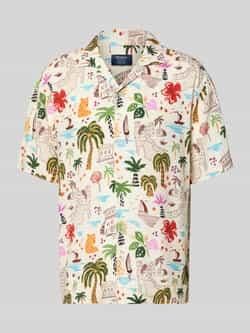 Mc Neal Regular Fit Freizeithemd aus Viskose-Lyocell-Mix mit Reverskragen