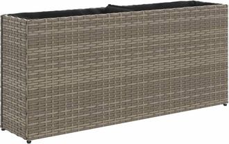 vidaXL Vidaxl - Jardini&egrave;re 2 pots gris 90x20x40 cm - R&eacute;sine tress&eacute;e l&eacute;g&egrave;re - Acier enduit de poudre - R&eacute;sistante aux intemp&eacute;ries