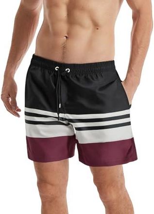 Generic Short de bain pour homme - Short de plage d&eacute;t&eacute; - S&eacute;chage rapide - Short de bain pour homme, rouge past&egrave;que, XXL