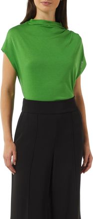 Comma Strick-Shirt aus Lyocellmix mit Faltendetails