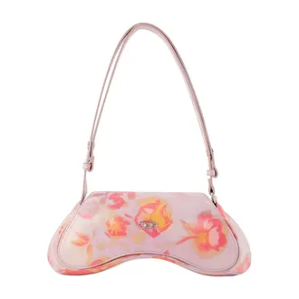 Diesel Floral-Print Faux Leather Shoulder Bag - Pink
