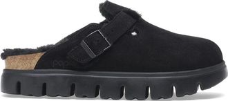Birkenstock Femme, Chaussures, Noir, Taille: 36 EU Boston Chunky Shearling Regular Fit