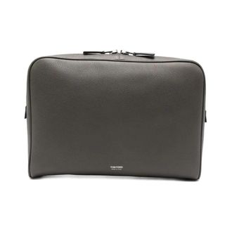 Tom Ford Soft Grain Leather Minimal Line Laptop Pouch - - Bags - Herren - Grau - ONE SIZE