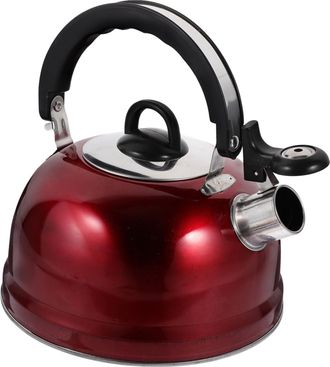 Valiclud 3l Edelstahl Teekessel Pfeifkessel F&uuml;r Herd Und Camping Mit Ergonomischem Griff Und Flachem Boden